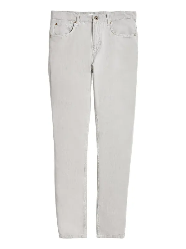 Billy Reid Cotton Linen 5-pocket Slim Fit Trousers - Grey