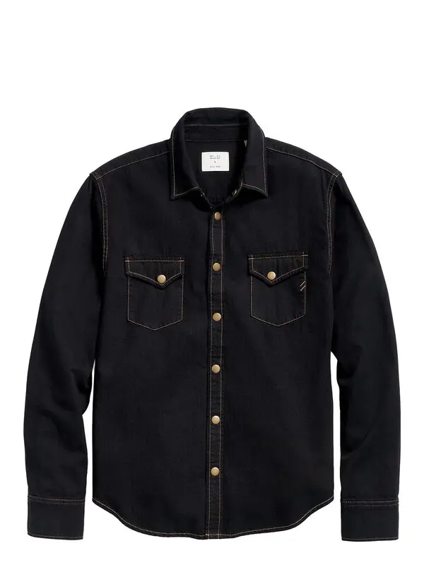 Billy Reid Shoals Denim Shirt - Black