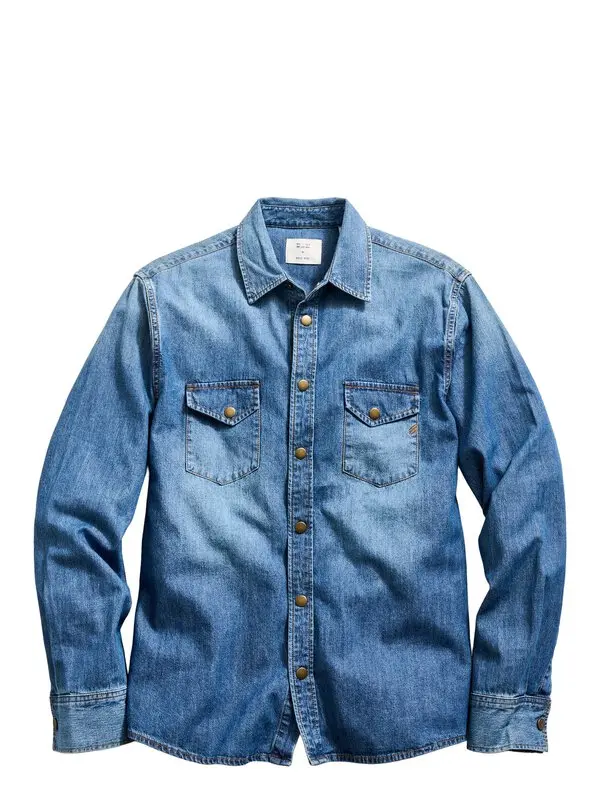 Billy Reid Shoals Denim Shirt - Light Indigo