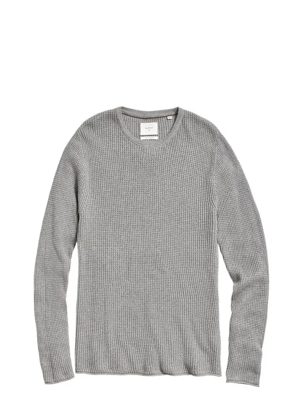 Billy Reid Mini Waffle Crewneck - Grey