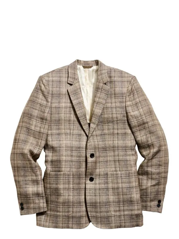 Billy Reid Plaid Linen Walton Jacket - Multi Colored