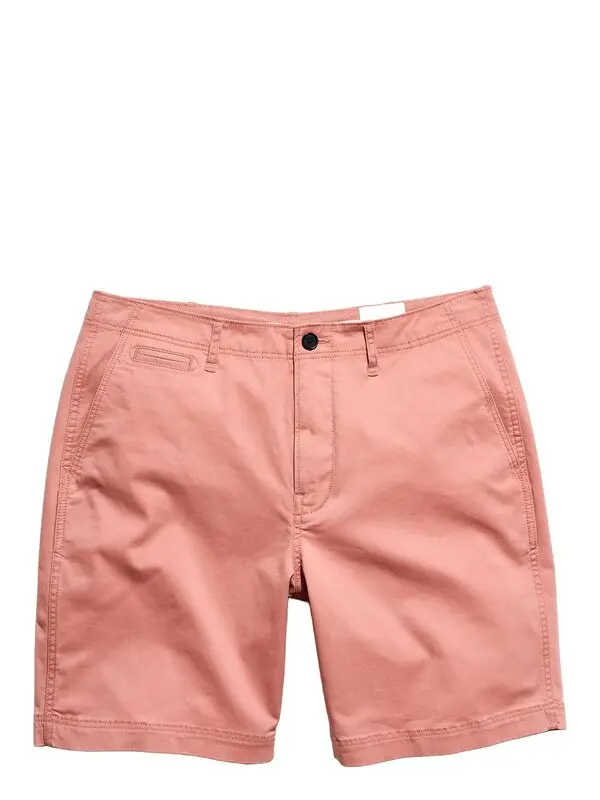 Billy Reid Chino Shorts With Stretch And Horn Buttons - Salmon