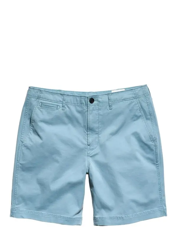 Billy Reid Chino Shorts With Stretch And Horn Buttons - Blue