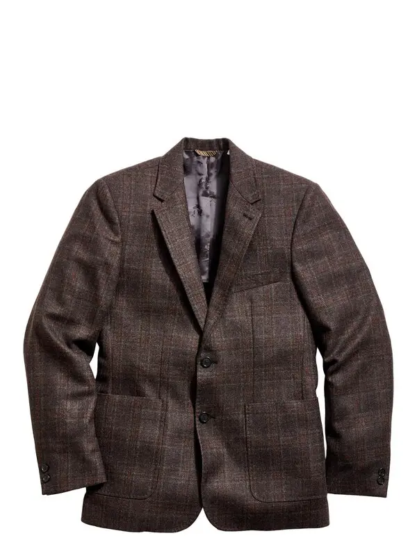Billy Reid Virgin Wool Plaid Walton Jacket - Brown Multi