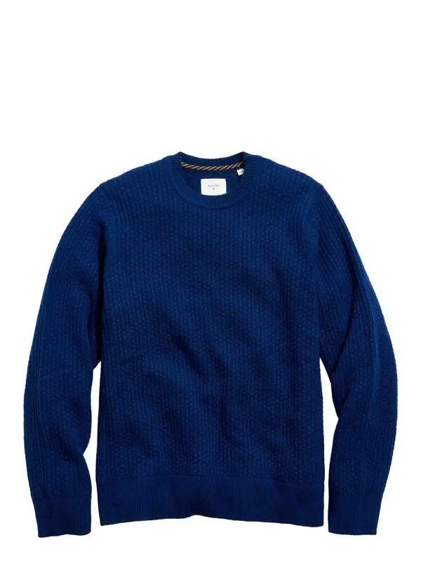 Billy Reid Textured Cashmere Crewneck Sweater - Navy