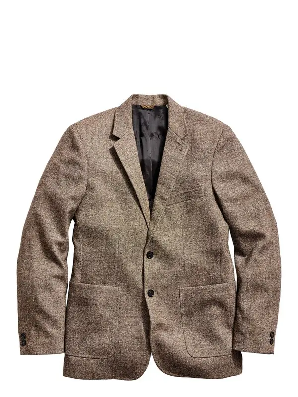 Billy Reid Walton Wool Silk Blazer - Brown Multi