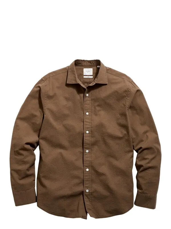 Billy Reid Seersucker Cedar Shirt - Green