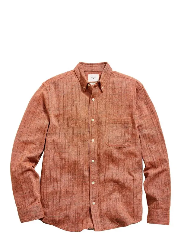 Billy Reid Slub Weave Tuscumbia Shirt Button Down - Desert Sun Multi