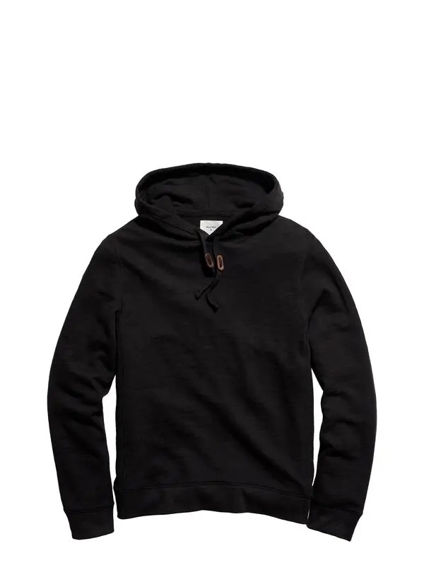Billy Reid French Terry Hoodie Pullover - Black
