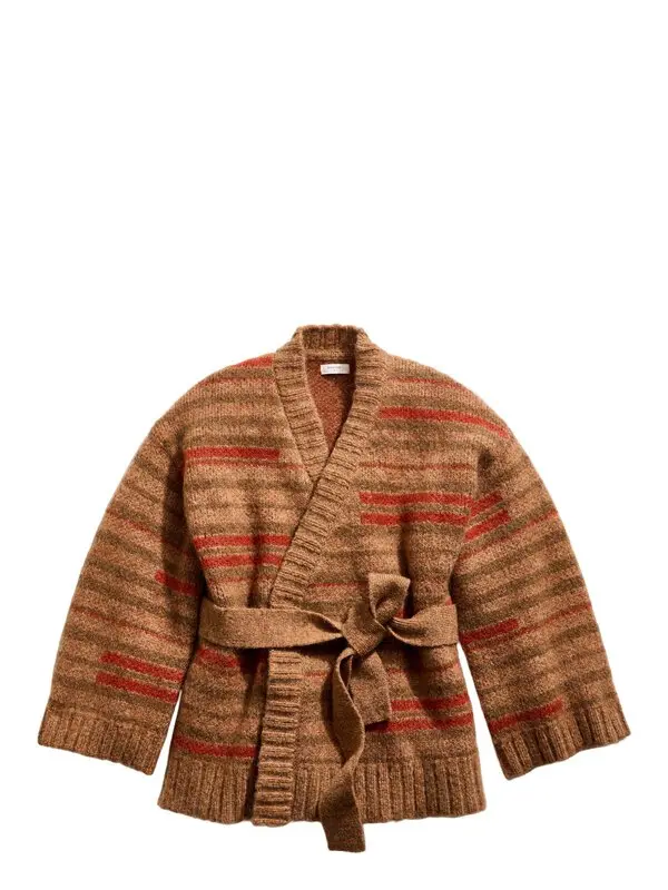 Billy Reid Broken Stripe Wrap Cardigan - Multi Colored