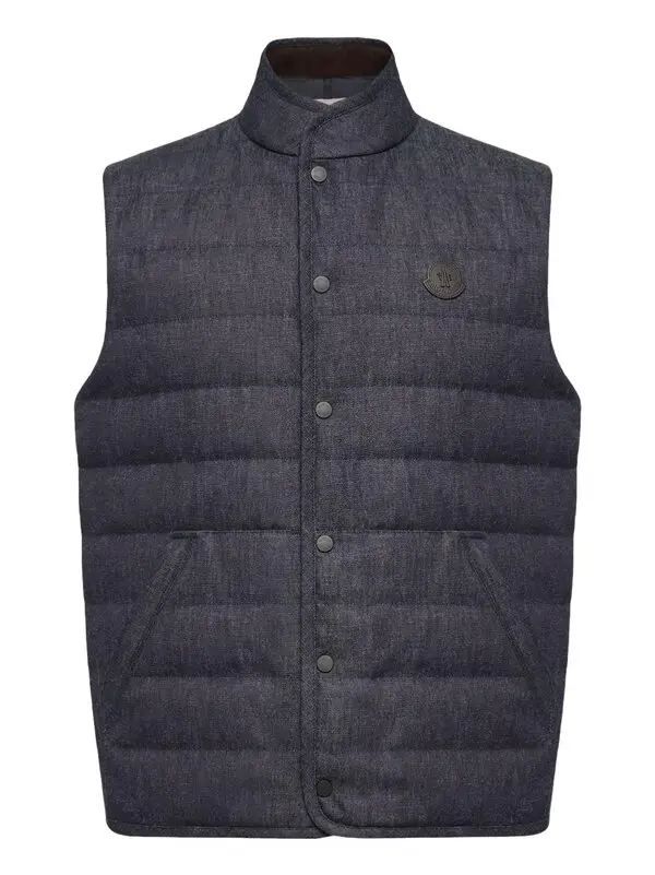 Moncler Liorane Denim Down Vest - Black