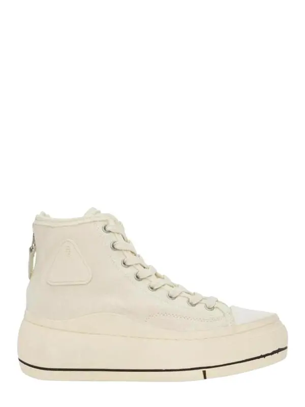 R13 High-top Canvas Sneakers - Nude