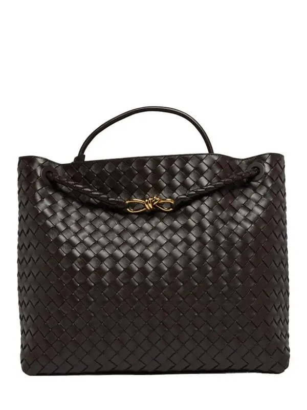 Bottega Veneta Woven Detail Shoulder Bag - Black