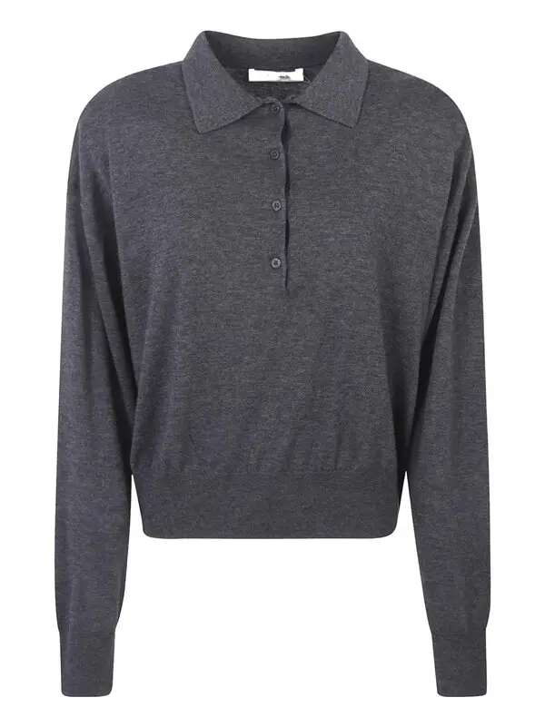 THE FRANKIE SHOP Croydon Padded Knit Polo - Black