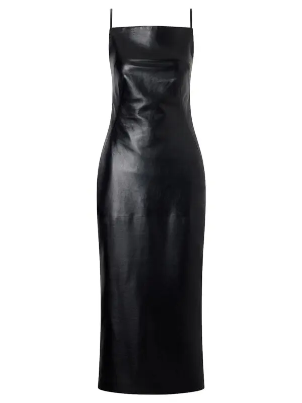 Givenchy Leather Midi Dress - Black