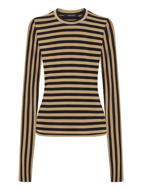 Phoebe Philo Stretch-jersey T-shirt - Light Brown