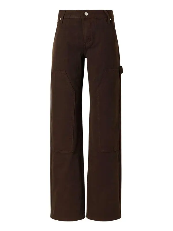 ST. AGNI Carpenter Regenerative Cotton-canvas Straight-leg Jeans - Brown