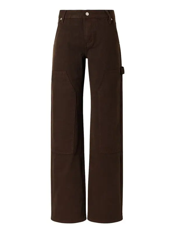 ST. AGNI Carpenter Regenerative Cotton-canvas Straight-leg Jeans - Brown