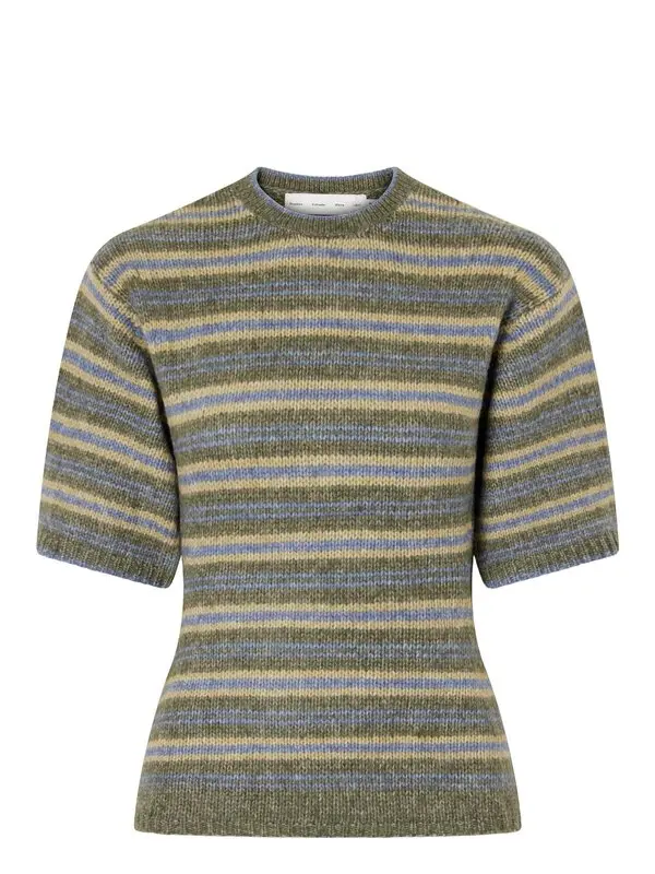 Proenza Schouler White Label Dana Striped Wool-blend Sweatshirt - Multi