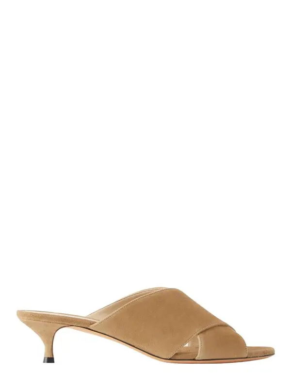 Le Monde Beryl Luca 35 Suede Sandals - Light Brown