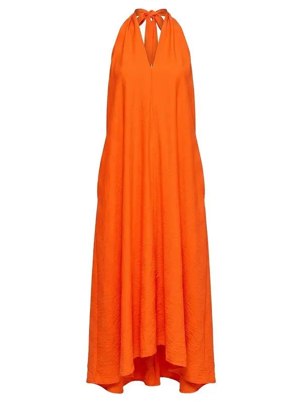 TANTRA SPAIN SL Halter Neck Midi Dress - Orange
