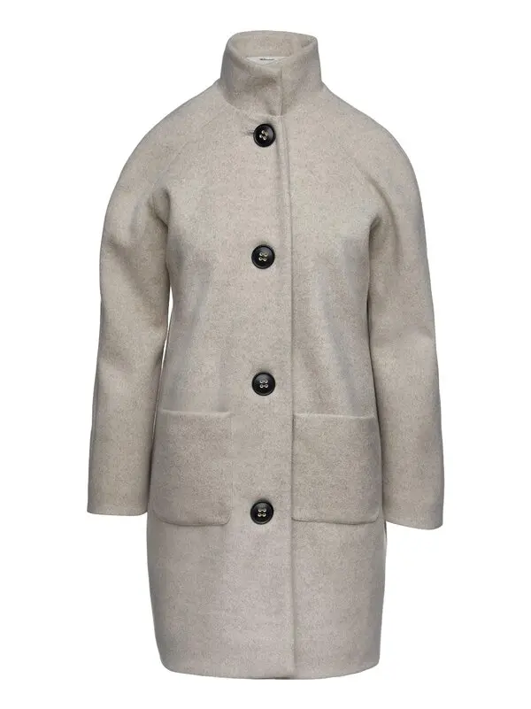CONQUISTA Melange Mouflon Coat - Beige/black