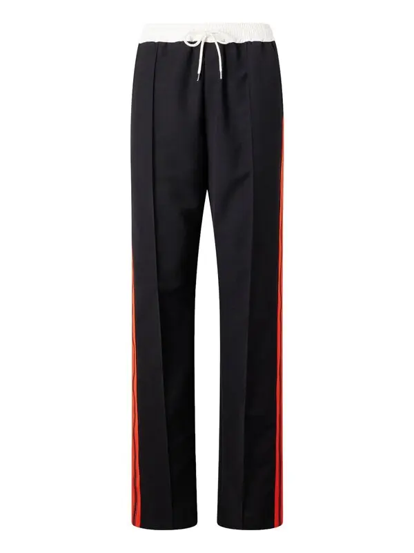 WALES BONNER Energy Striped Wool Track Pants - Black