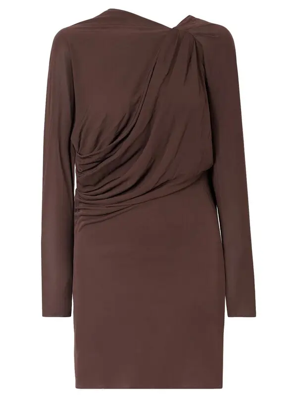 Alex Perry Open-back Draped Jersey Mini Dress - Black