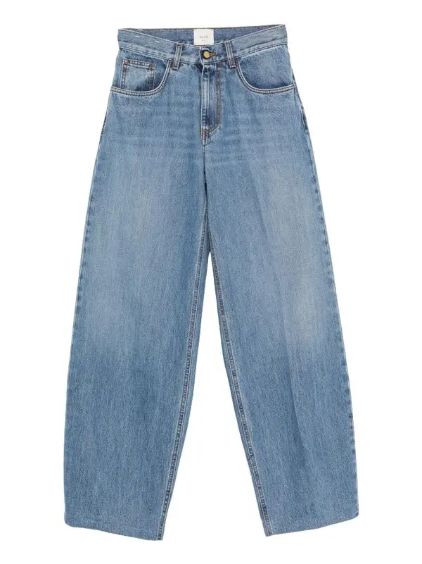 ALYSI Cotton Denim Jeans - Blue