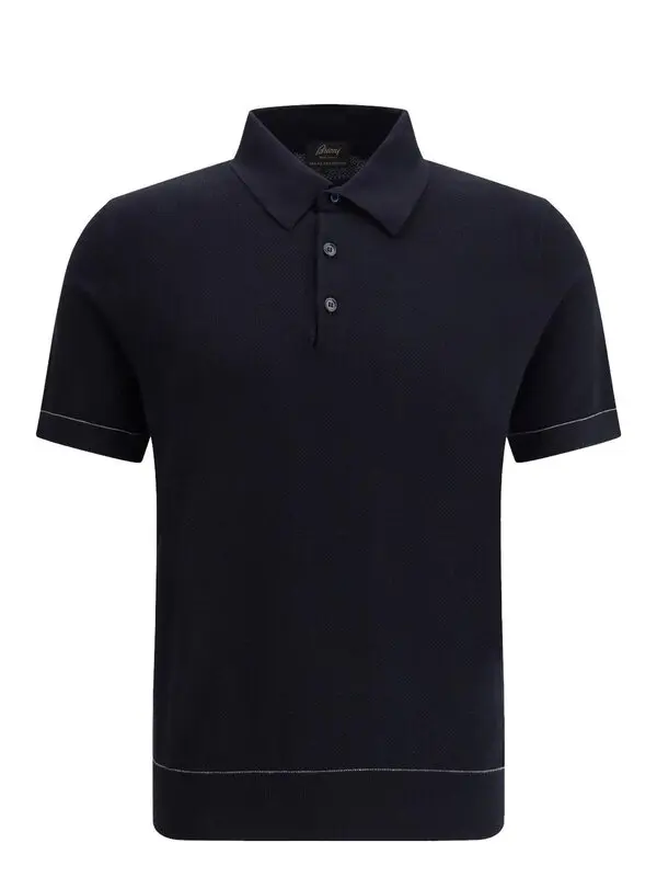 Brioni Cotton Polo Shirt - Blue