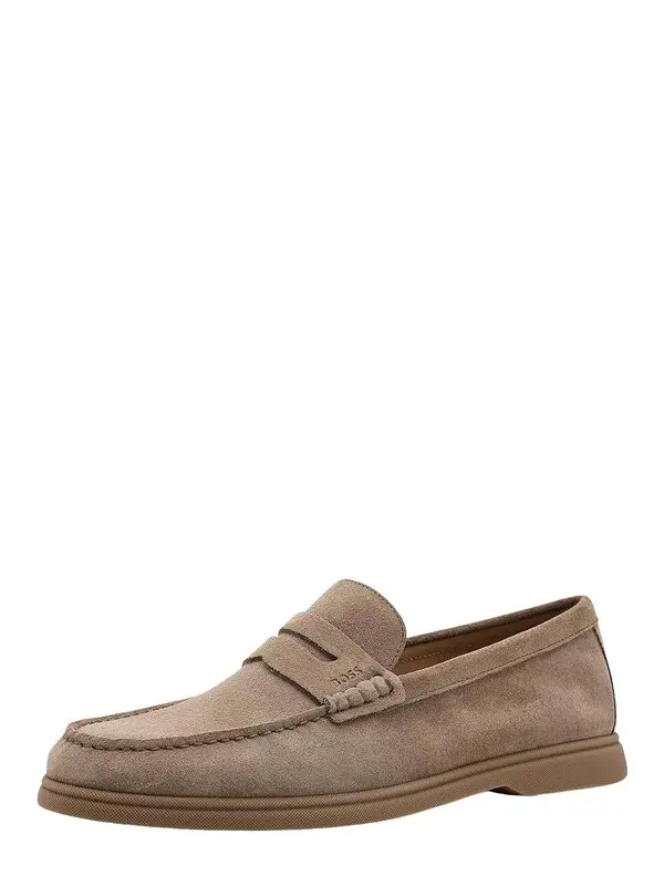 BOSS Sienne Suede Loafers - Beige
