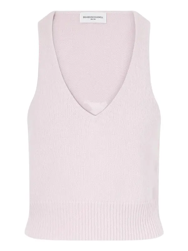 Brandon Maxwell The Reese Silk And Cashmere-blend Tank - Pink