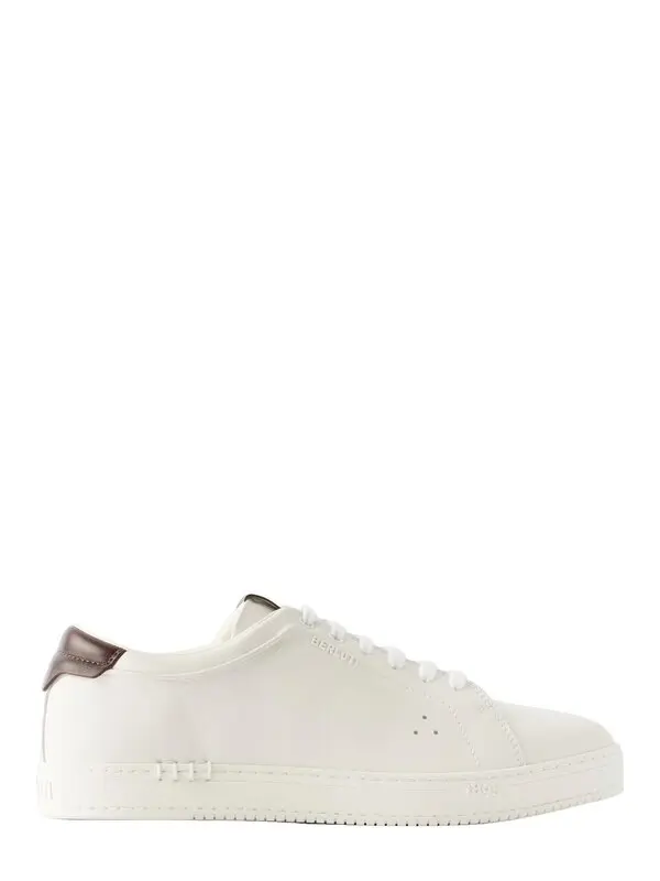 Berluti Logo-embossed Leather Sneakers - White