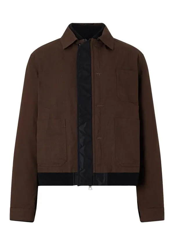 Sacai Reversible Nylon Bomber Jacket - Brown