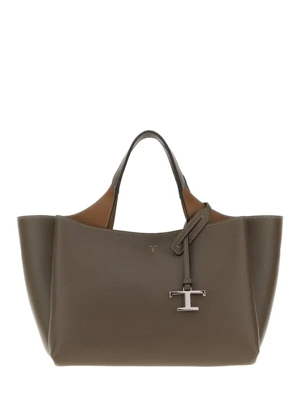 TOD'S Mud Leather Mini Handbag - Brown