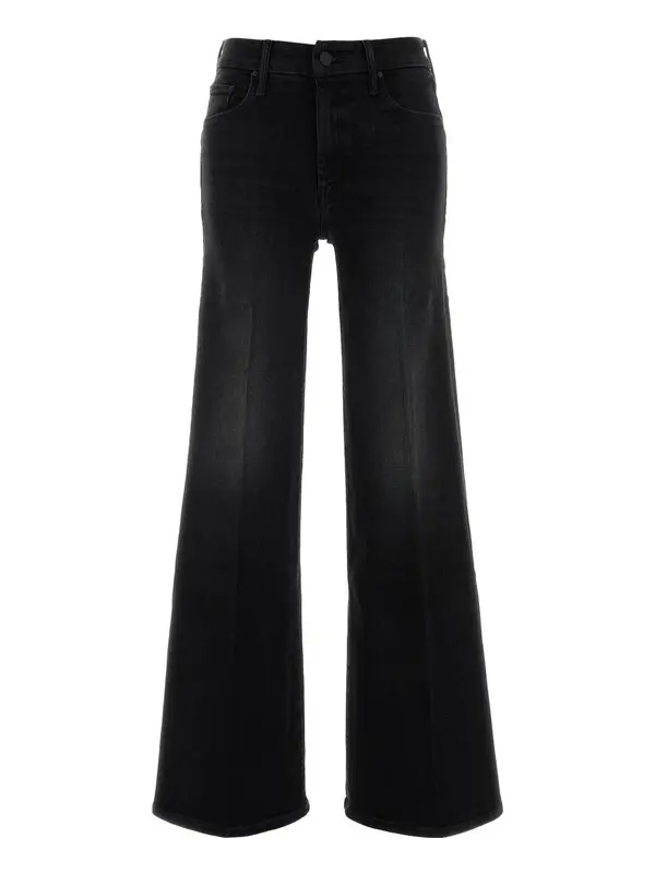 MOTHER The Roller Sneak Flare Jeans - Black