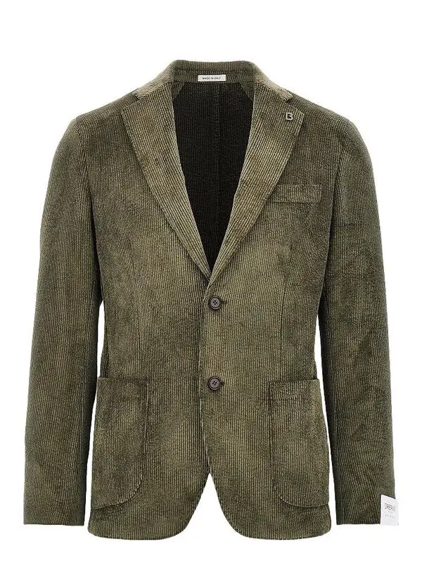 BRERAS Venezia Corduroy Single-breasted Jacket - Green