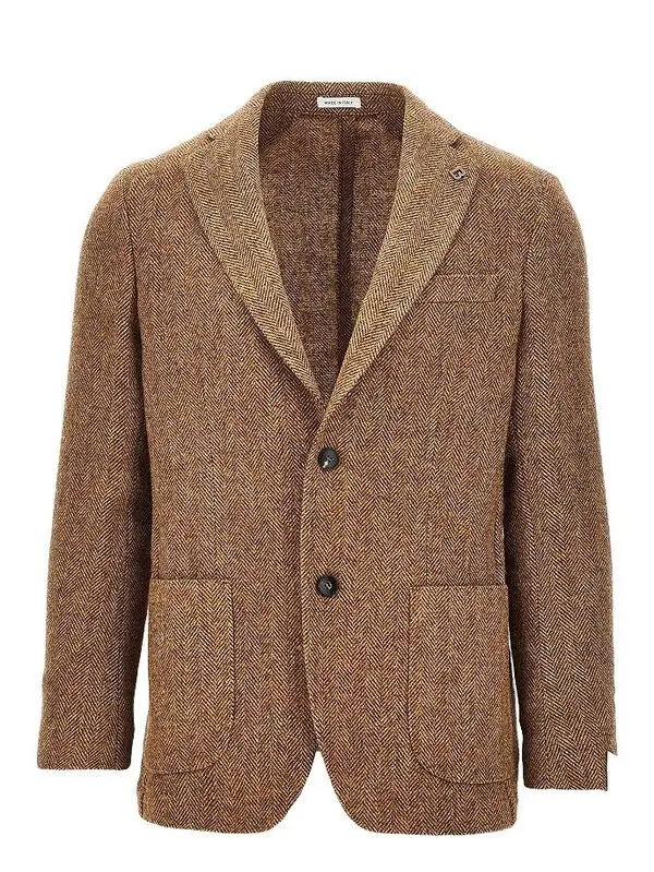 BRERAS Venezia Virgin Wool Single-breasted Jacket - Multicolor