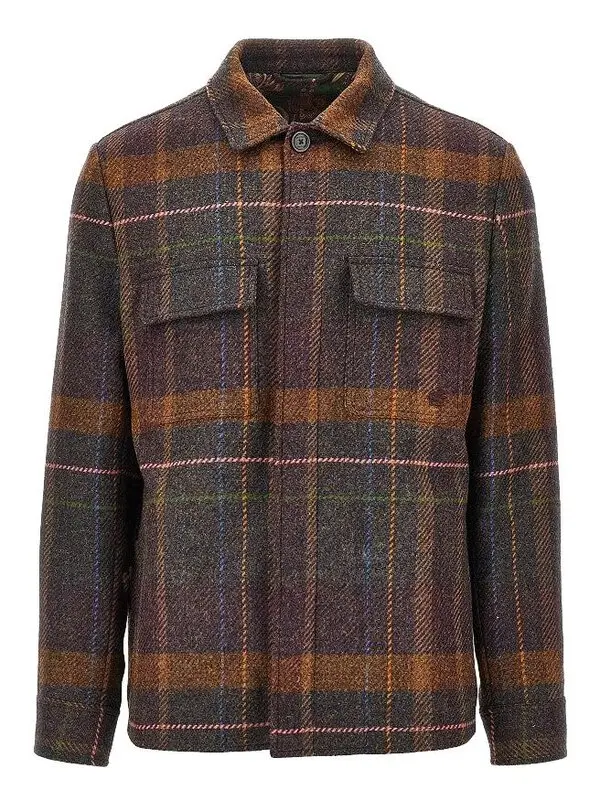 Etro Cashere And Wool Overshirt An - Multicolor