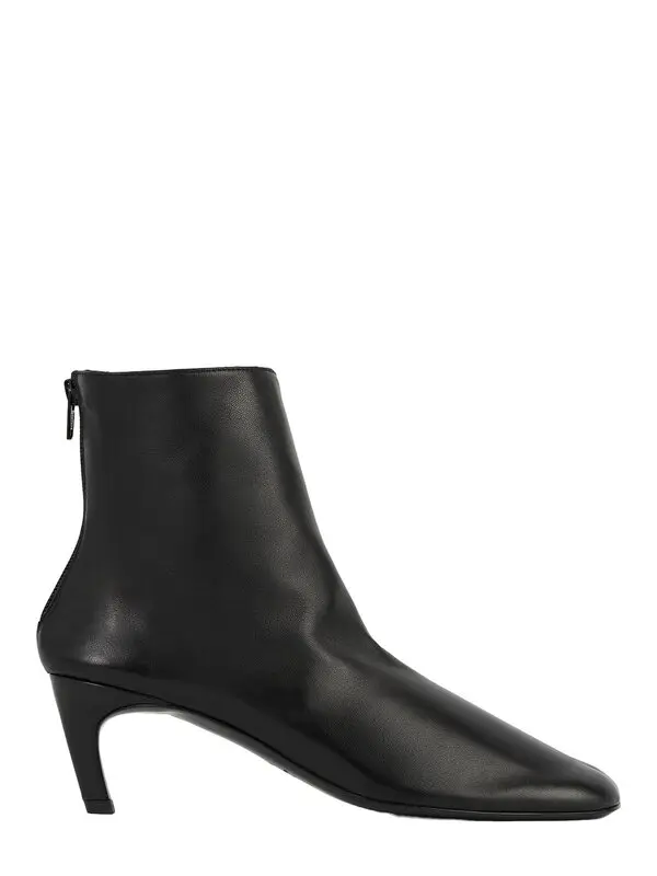 TOTEME Soft Nappa Ankle Boots - Black