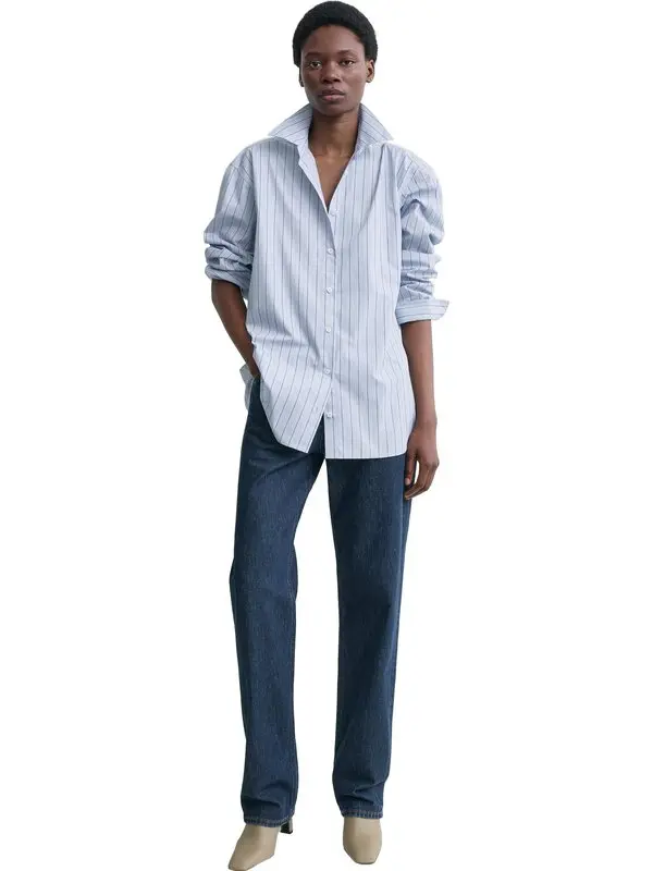 TOTEME Classic Stripe Shirt - Ice,azure