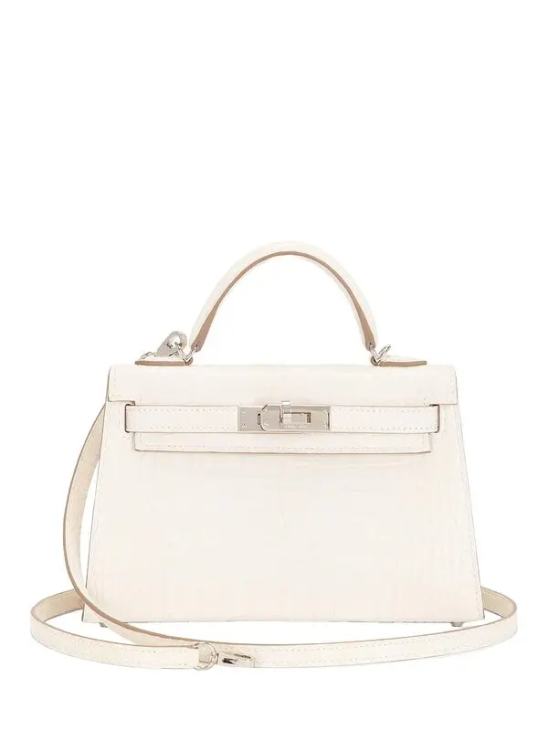 Hermès Matte Alligator Kelly 20 Sellier Handbag - Nata