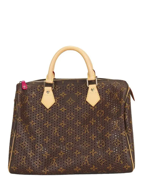 LOUIS VUITTON Monogram Perforated Speedy 30 Handbag - Brown