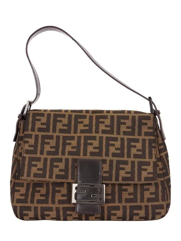 Fendi Zucca Mama Baguette Shoulder Bag - Brown