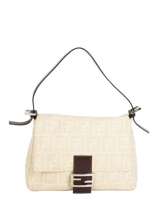 Fendi Zucca Mama Forever Baguette Shoulder Bag - Neutral