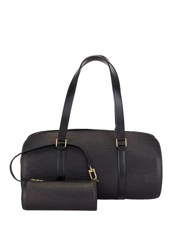 LOUIS VUITTON Epi Soufflot Handbag & Mini Set - Black