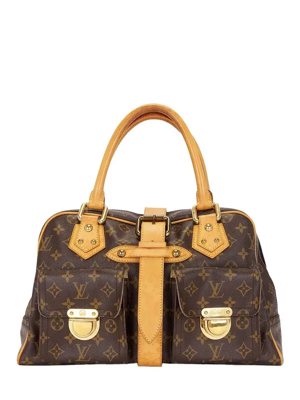 LOUIS VUITTON Monogram Manhattan Gm Handbag - Brown