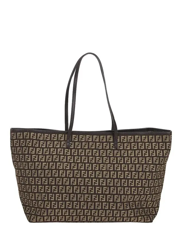 Fendi Zucca Roll Tote Bag - Brown