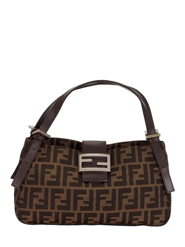 Fendi Zucca Monogram Shoulder Bag - Brown