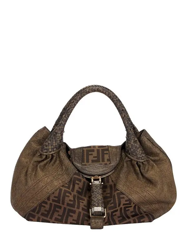 Fendi Zucchino Spy Handbag - Brown